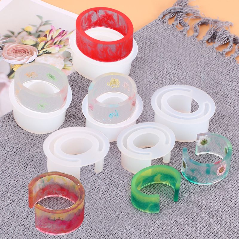6 Sizes DIY Wide Acrylic Bracelet Silicone Molds K... – Grandado