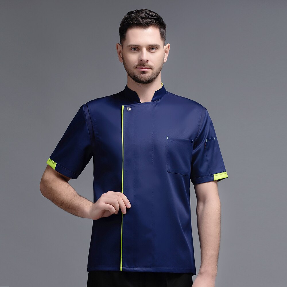 Summer Chef Unisex Jacket Embroidered Breathable F... – Grandado