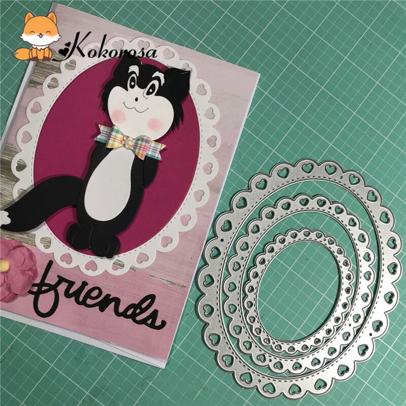 Kokorosa Lace Border Square Frame Metal Cutting Di... – Vicedeal