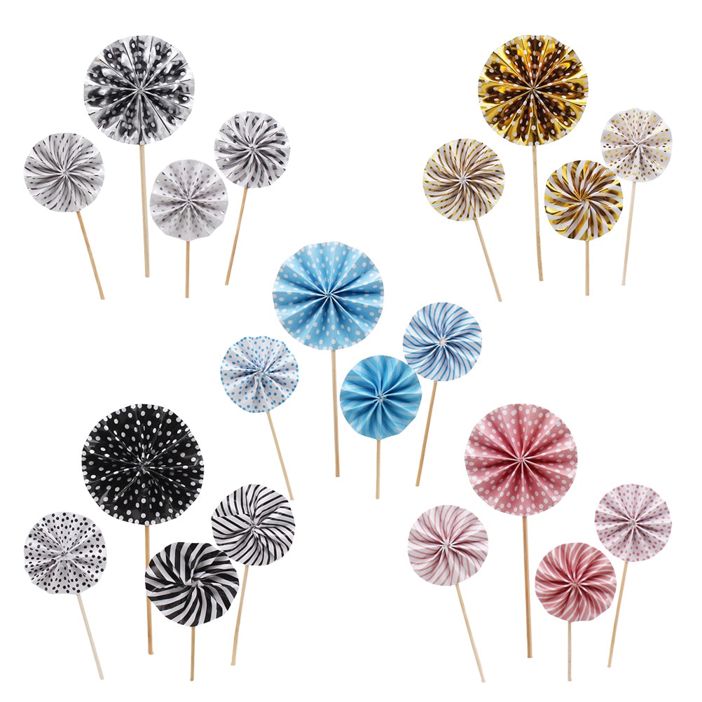 20 Pcs Cake Toppers Papier Fan Vormige Cupcake Top... – Vicedeal