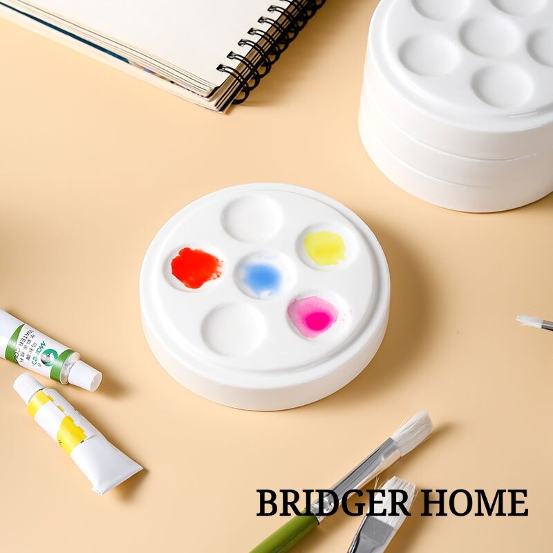 Multi-purpose Ceramic Paint Dish Multi-grid Color ... – Grandado