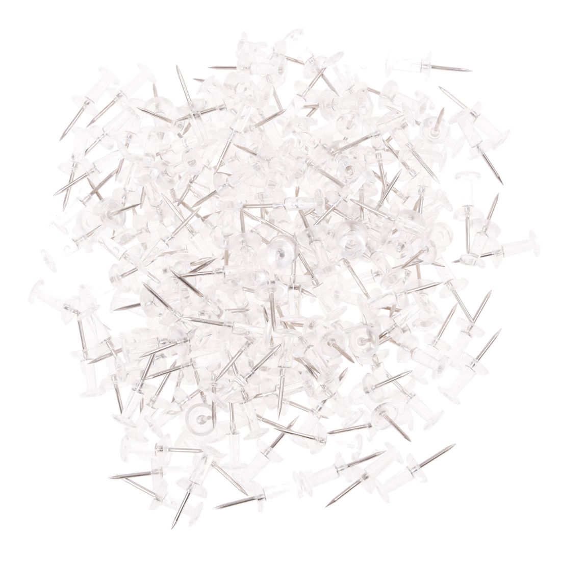 200 x Clear Push Pins Transparent Plastic – Grandado