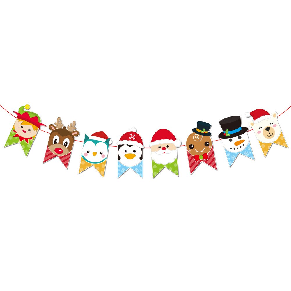 Christmas Paper Garlands Hanging Flag Decoration B... – Grandado