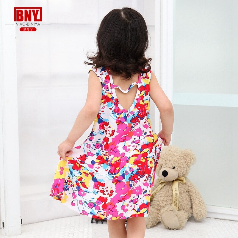 girl summer beach clothes flower print swimsuit fe... – Grandado