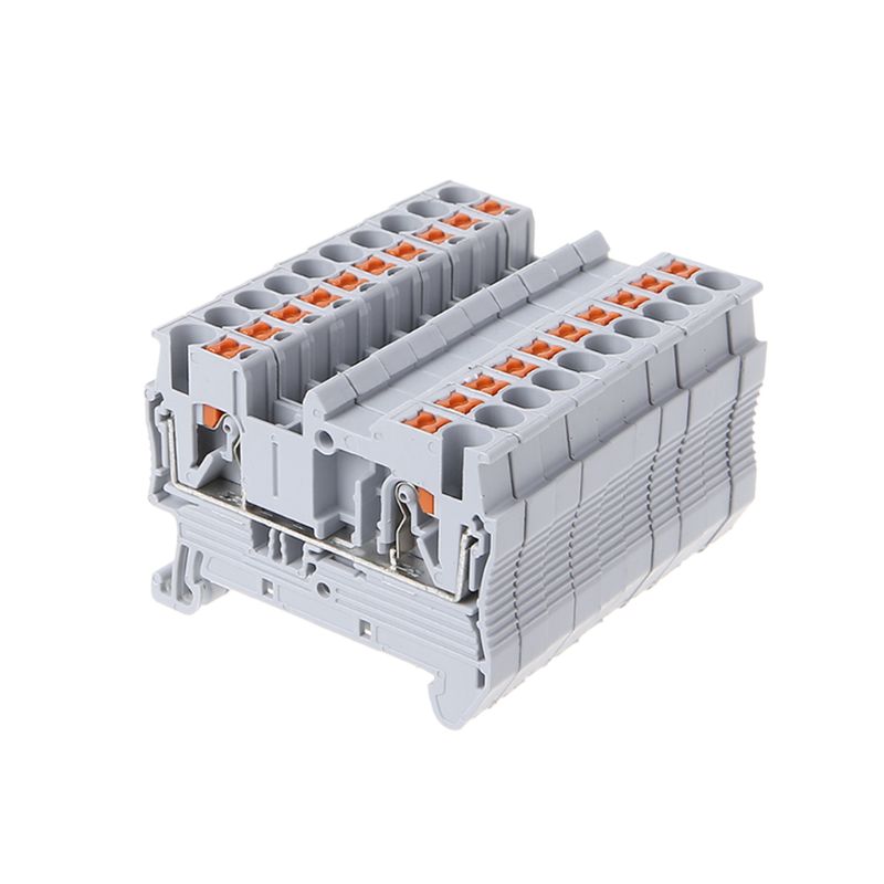 10pcs/set PT 2.5 Push-In Din Rail Mounted Terminal... – Grandado