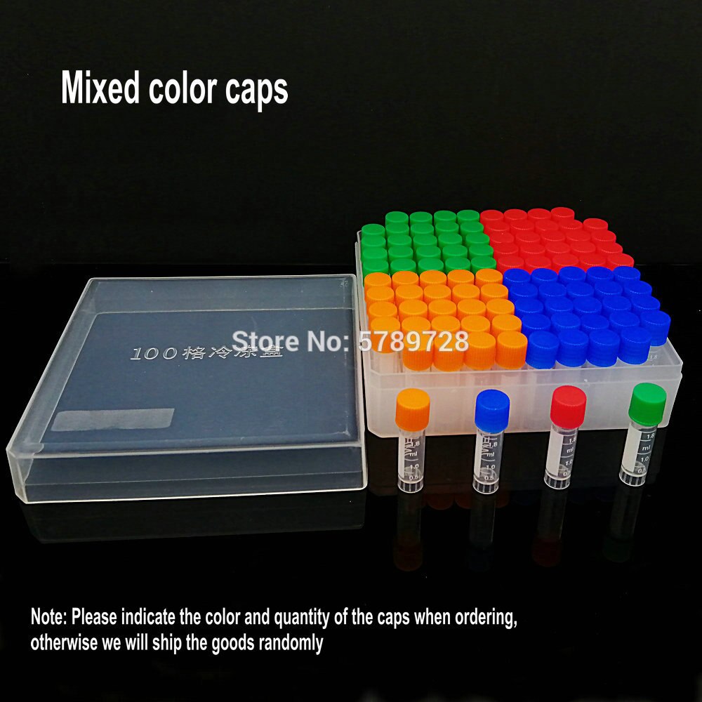 100pieces plastic 1.8ml freezing tube + one piece ... – Grandado