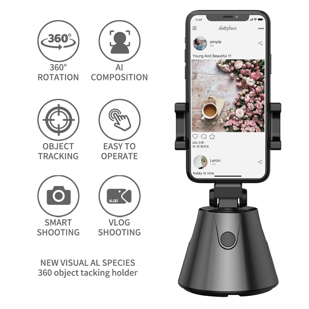 360 ° rotatie automatische gezichts- en objecttrac... – Vicedeal