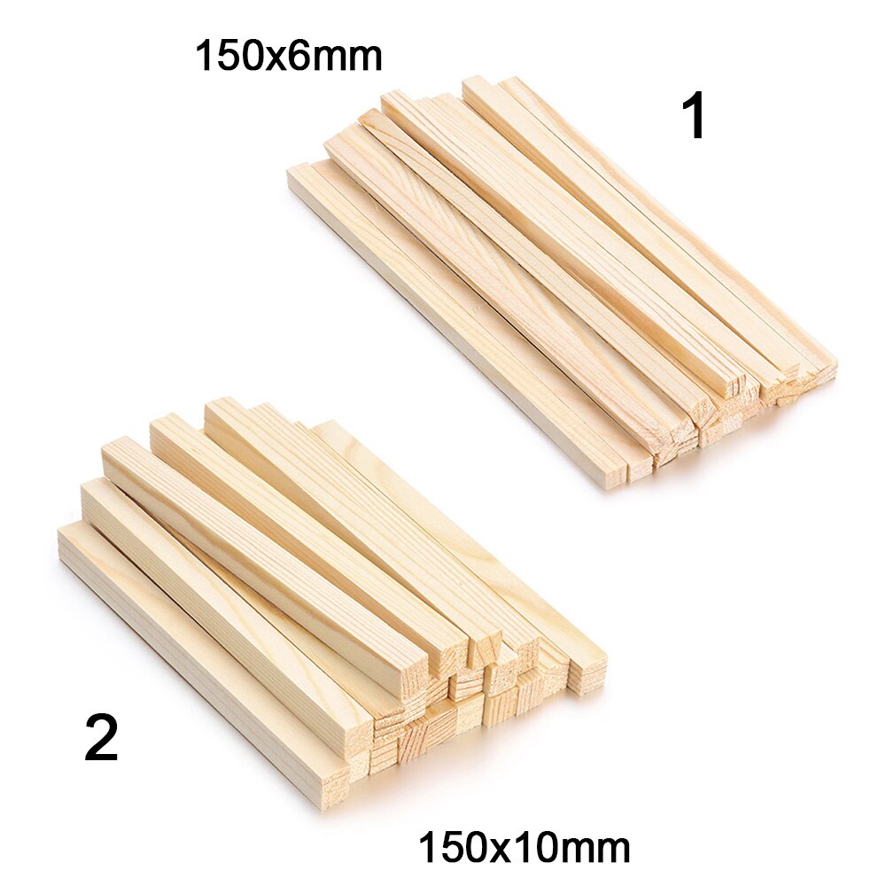 10pcs 150mm Durable Wooden Dowel Pine Square Woode... – Vicedeal