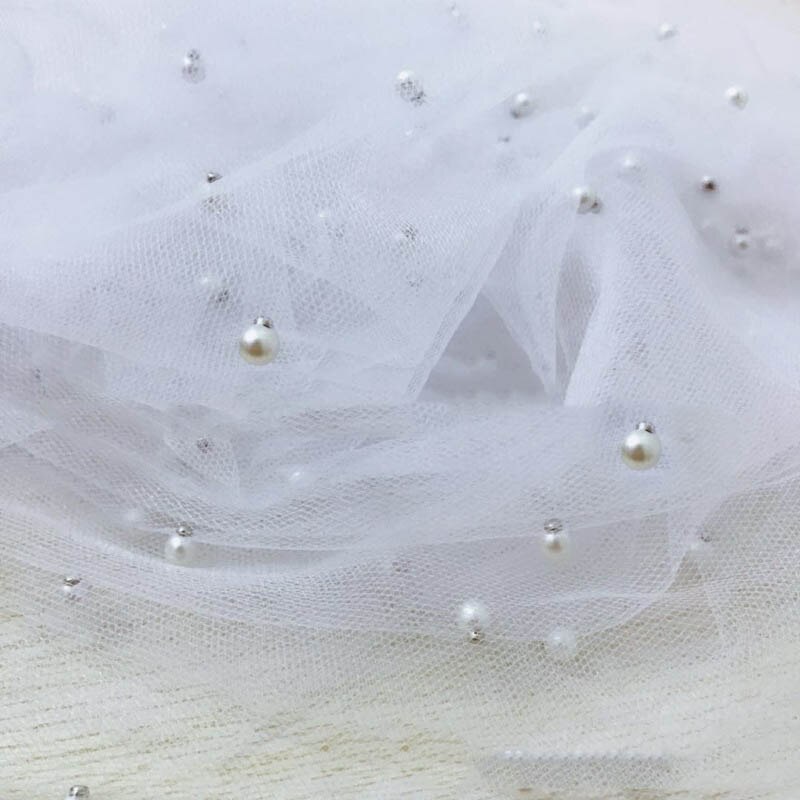 Beautiful Pearl Tulle Fabric DIY Handcraft Sewing ... – Grandado