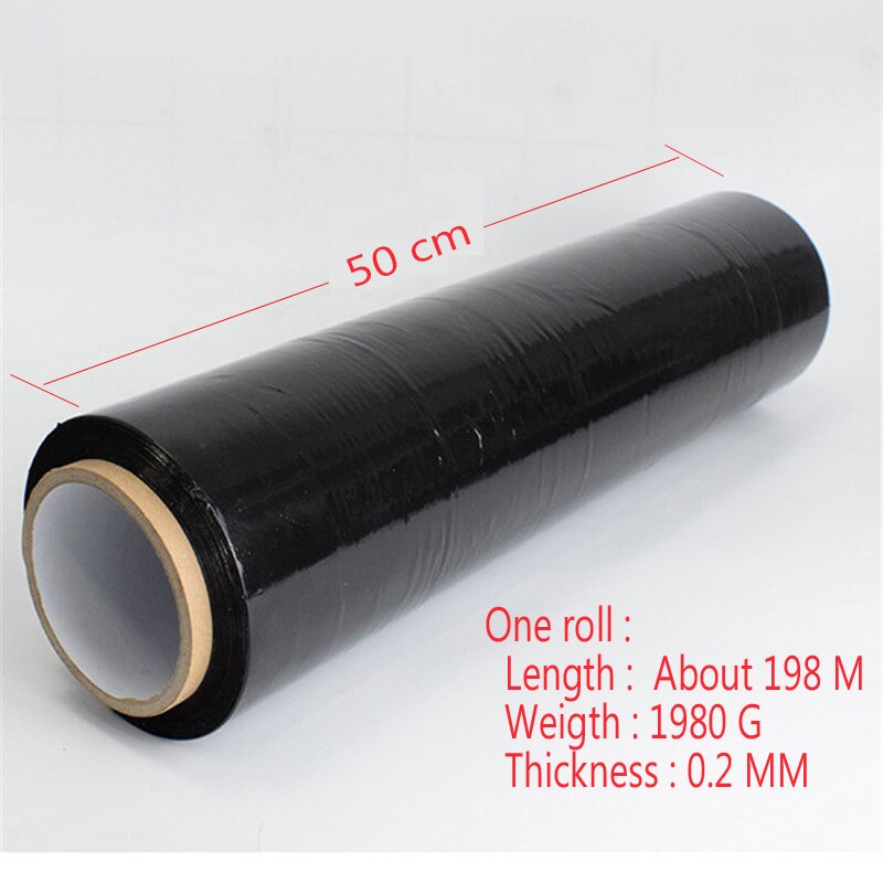 One Roll /200 Meters PE Black Winding Film Industr... – Grandado