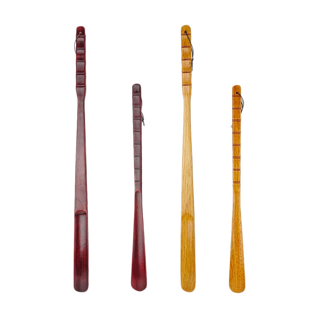 Natural Wooden Long Handle Shoe Horn Shoe Care & R... – Grandado