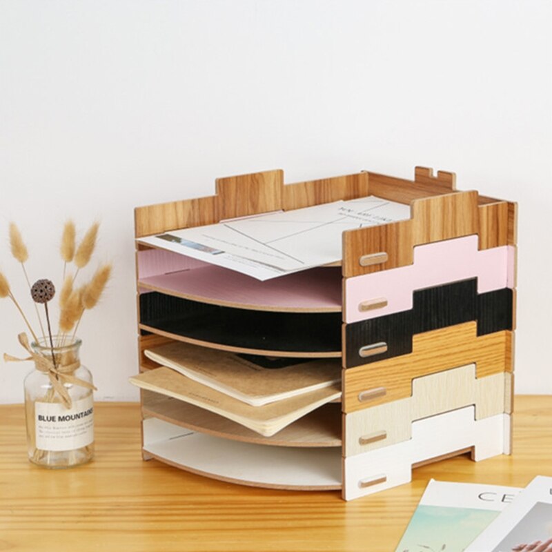 OOTDTY 3 Layers Wood Desk Organizer Office Bureau ... – Grandado