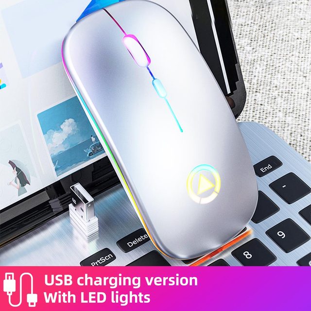 ANKNDO Wireless Mouse Bluetooth RGB Rechargeable M... – Grandado