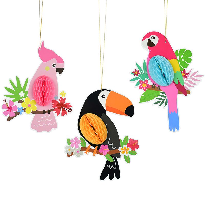Conjunto de aves tropicales de panal, decoración c... – Grandado