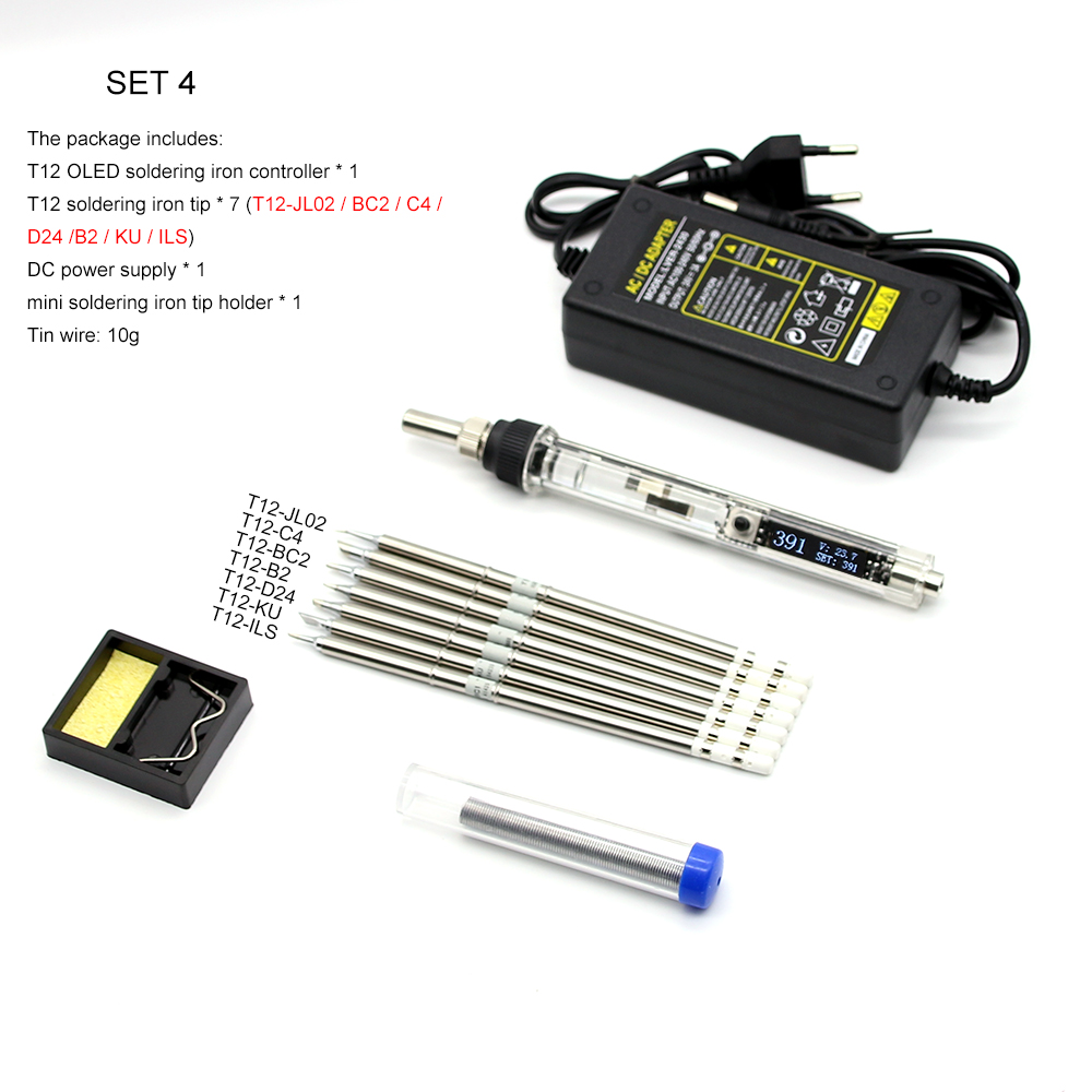 T12 OLED Electric Soldering Iron Adjustable Temper... – Vicedeal