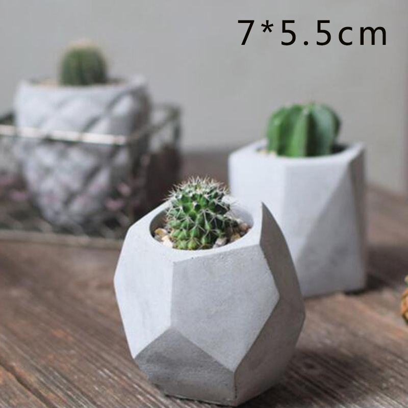 Geometric concrete flowerpot silicone mold cement ... – Vicedeal