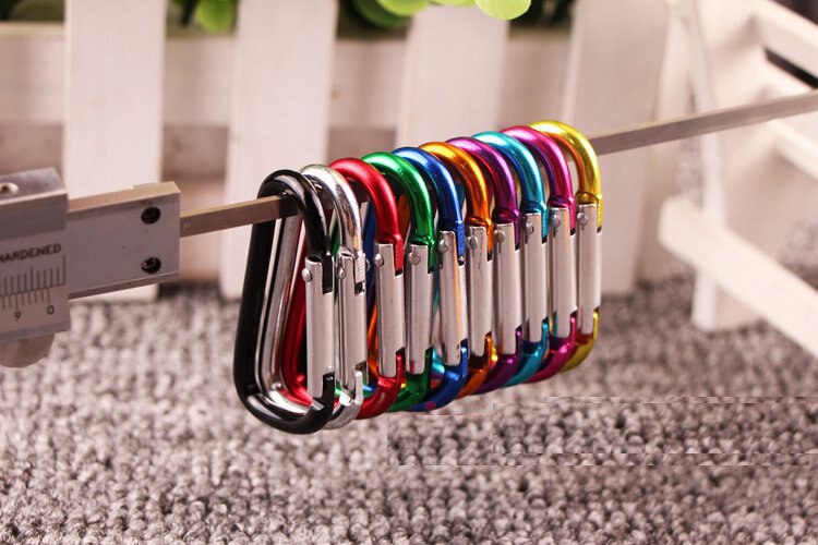 1/5/10PCS Climbing Button Carabiner Camping Hiking... – Grandado