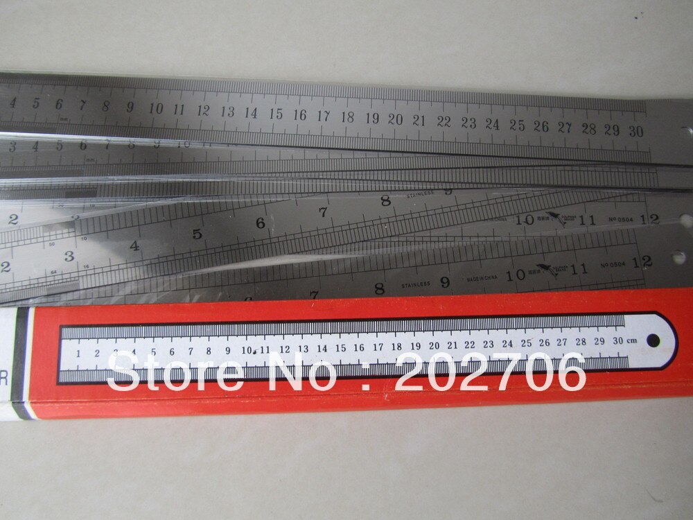300mm/12 inch stainless steel ruler – Vicedeal