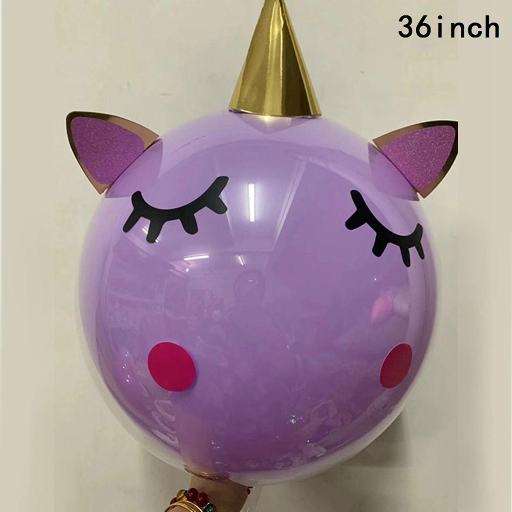 Store 36 tommer enhjørning balloner latex balloner... – Vicedeal