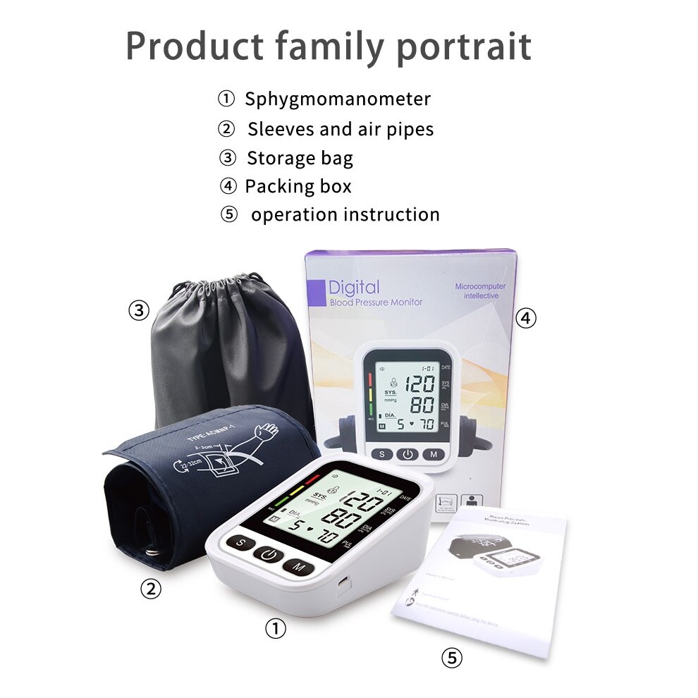 Intelligente Meet Digitale Bovenarm Bloeddrukmeter... – Grandado