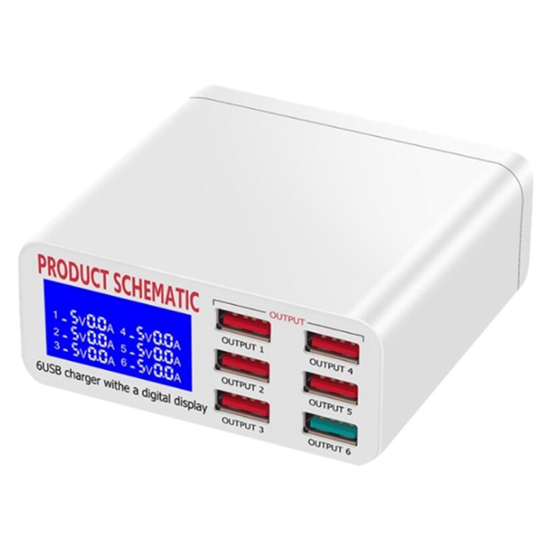 Smart Flash 6 Port Charging Mobile Phone Charging ... – Vicedeal