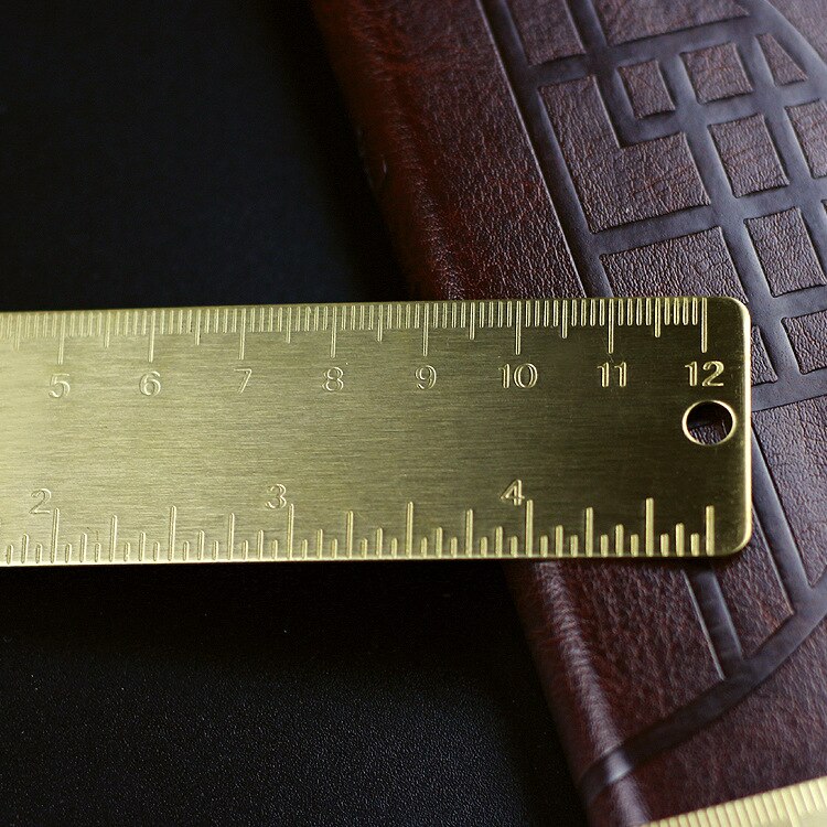 1pc 12cm Small Ruler Brass Portable Straight Ruler... – Grandado