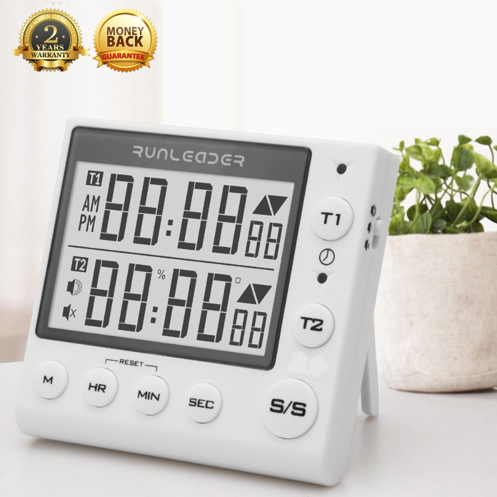 Kitchen Timer Digital Countdown Timer 2 Channel Fl... – Vicedeal