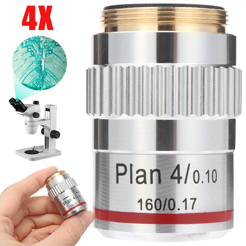 4X Biological Microscope Achromatic Objectives Len... – Vicedeal
