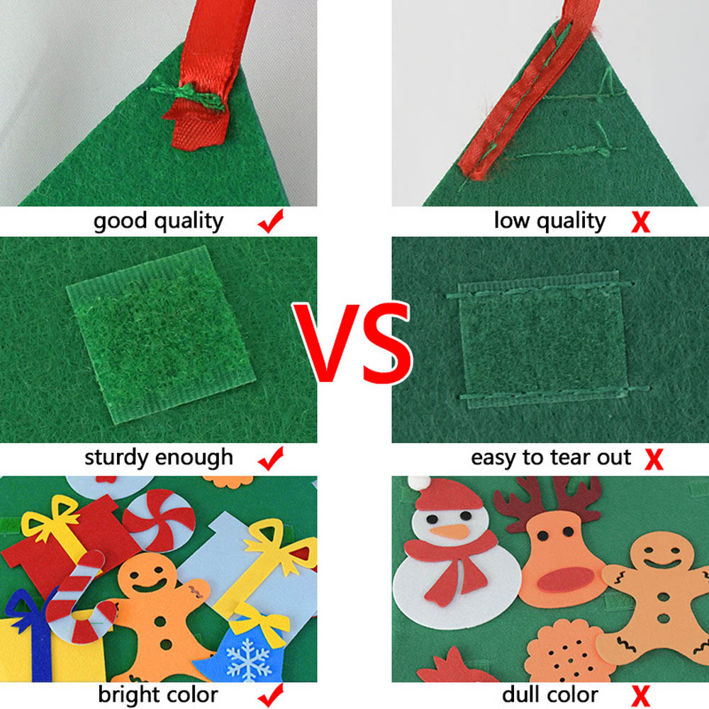 Felt Christmas tree set with 32 detachable decorat... – Grandado