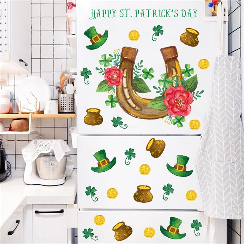 St. Patrick's Day Decorative Wall Stickers Irish H... – Grandado