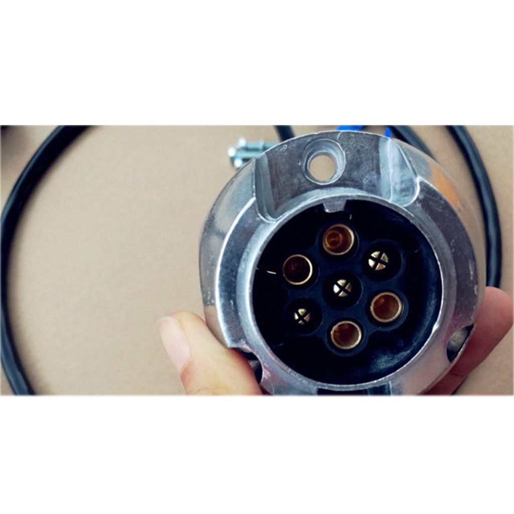 Round 7 Way Pin Trailer Boat Light Socket Connecto... – Grandado