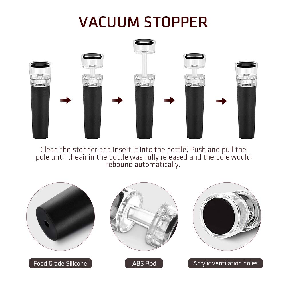 4Pcs/lot Wine Tools Set Wine Bottle Stopper Oil Bo... – Grandado