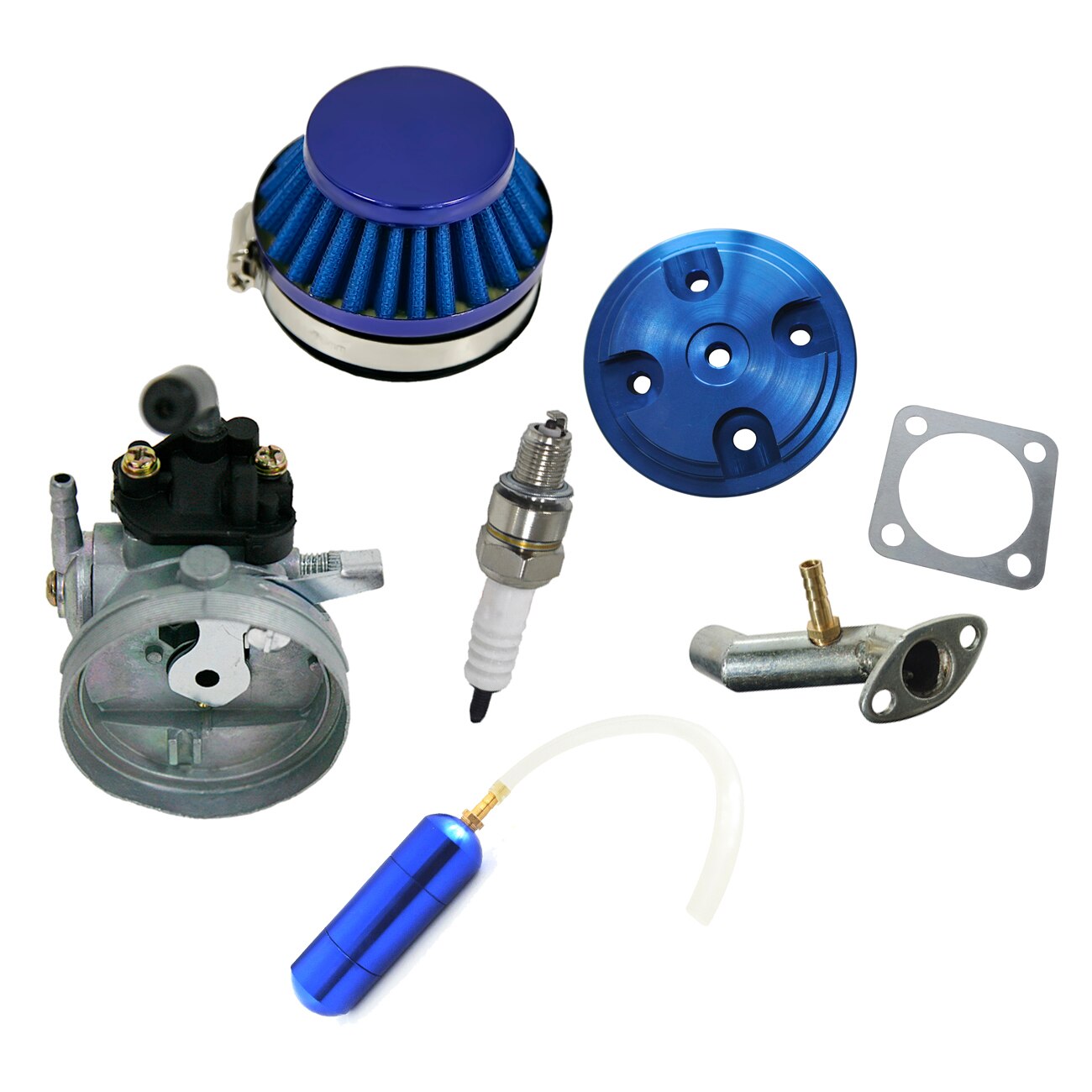 CNC Blue Cylinder Head Cover Power Boost Bottle Fi... – Grandado