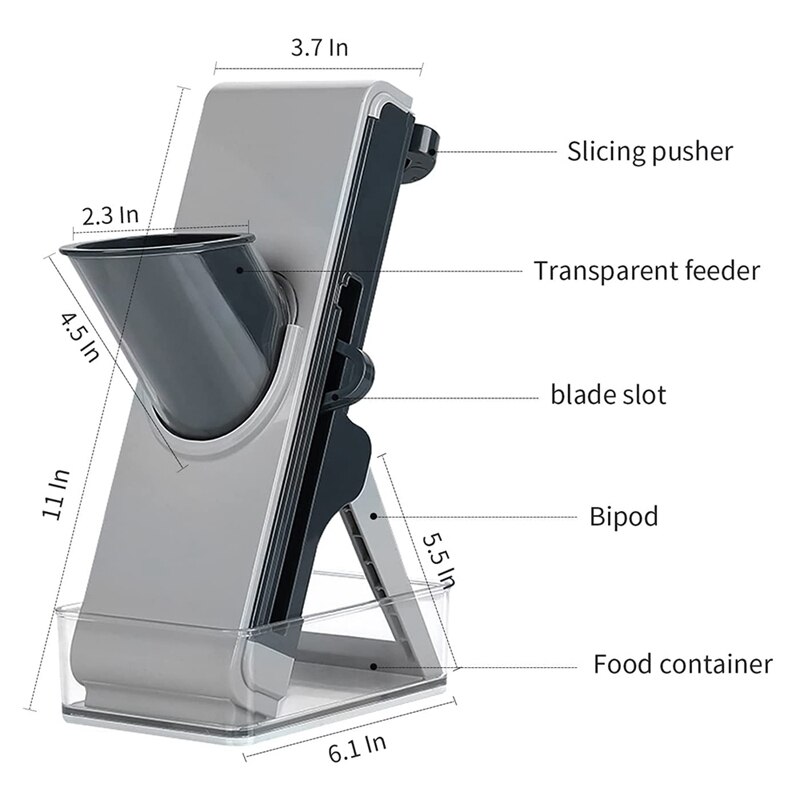 Safe Slice Mandoline Slicer For Kitchen, Vegetable... – Grandado