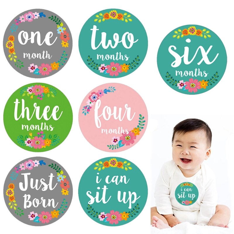 Baby Monthly Stickers Baby First Year Month Age Gr... – Grandado