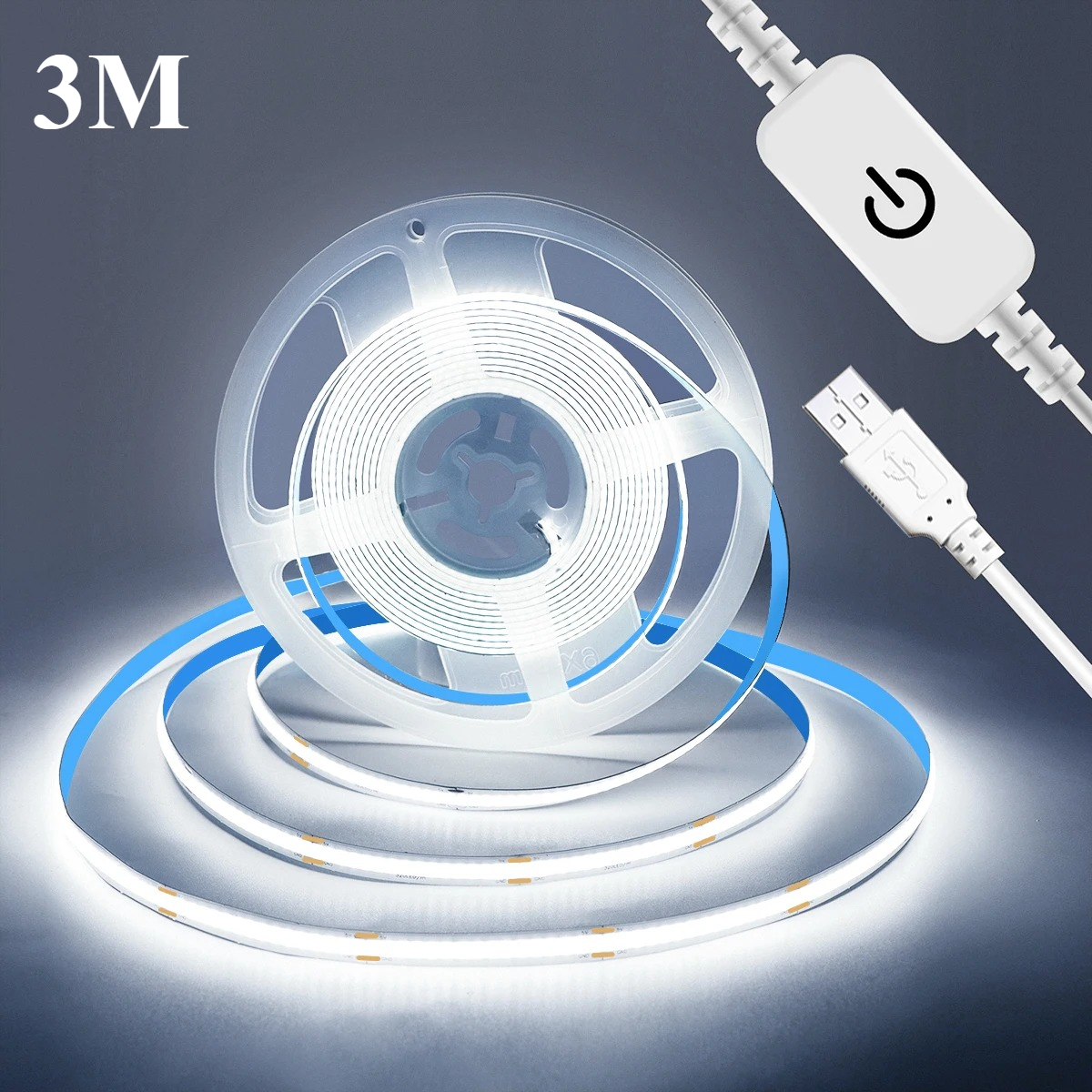 USB 5V LED Streifen Licht COB Touch Dimmer Control... – Grandado