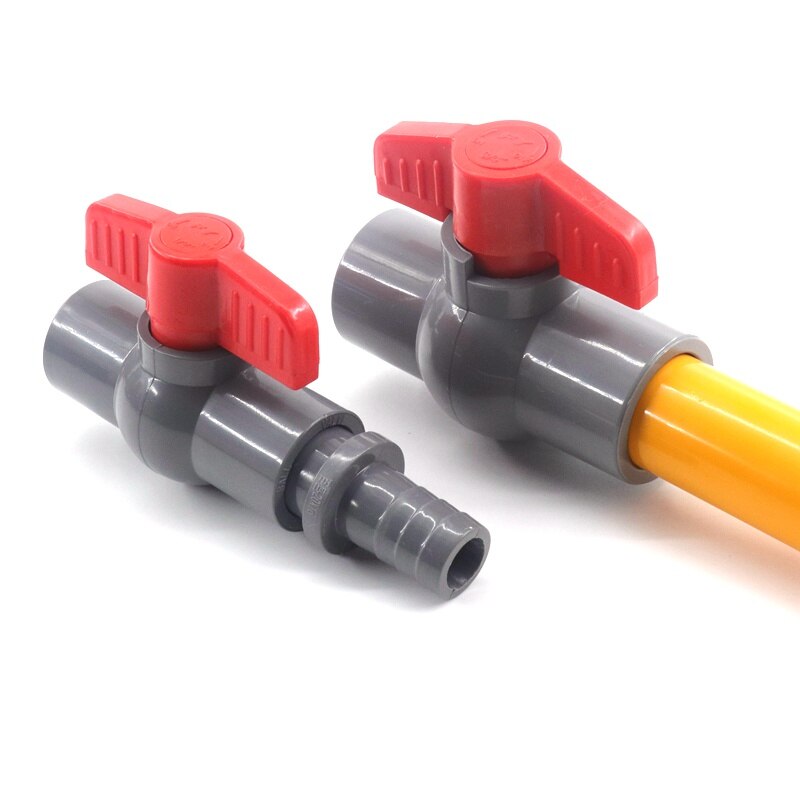 1pc 1/2"~2" Thread and Socket Type Grey PVC Ball V... – Grandado