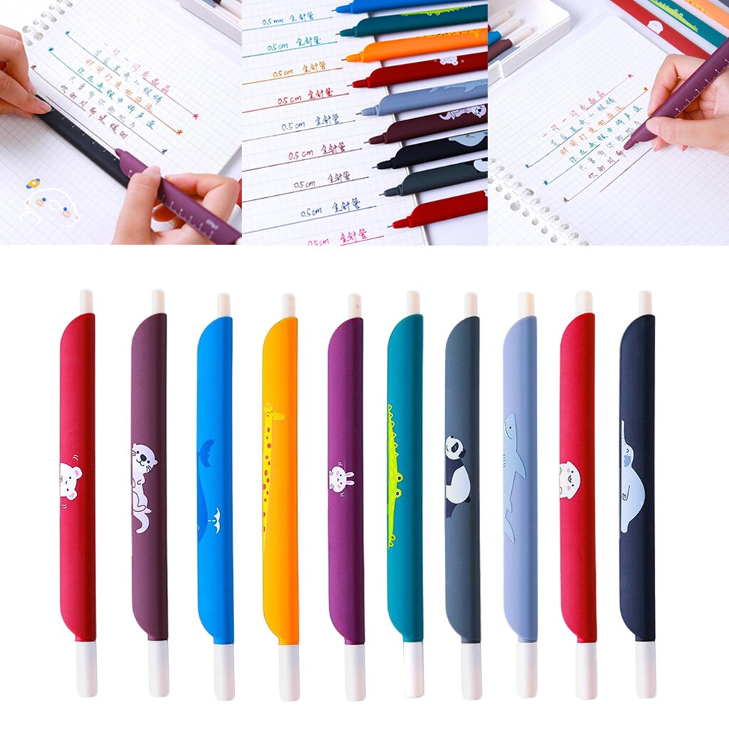 Retro Gel Pen Ruler 0.5mm Ballpoint Pen Home Schoo... – Grandado