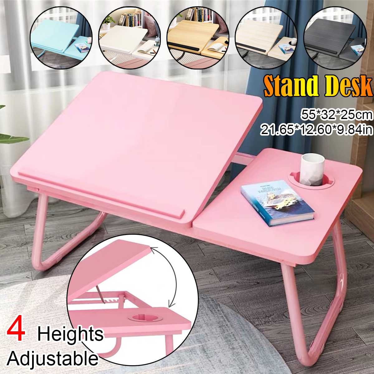 Adjustable Folding Laptop Table Notebook Desk Brea... – Grandado