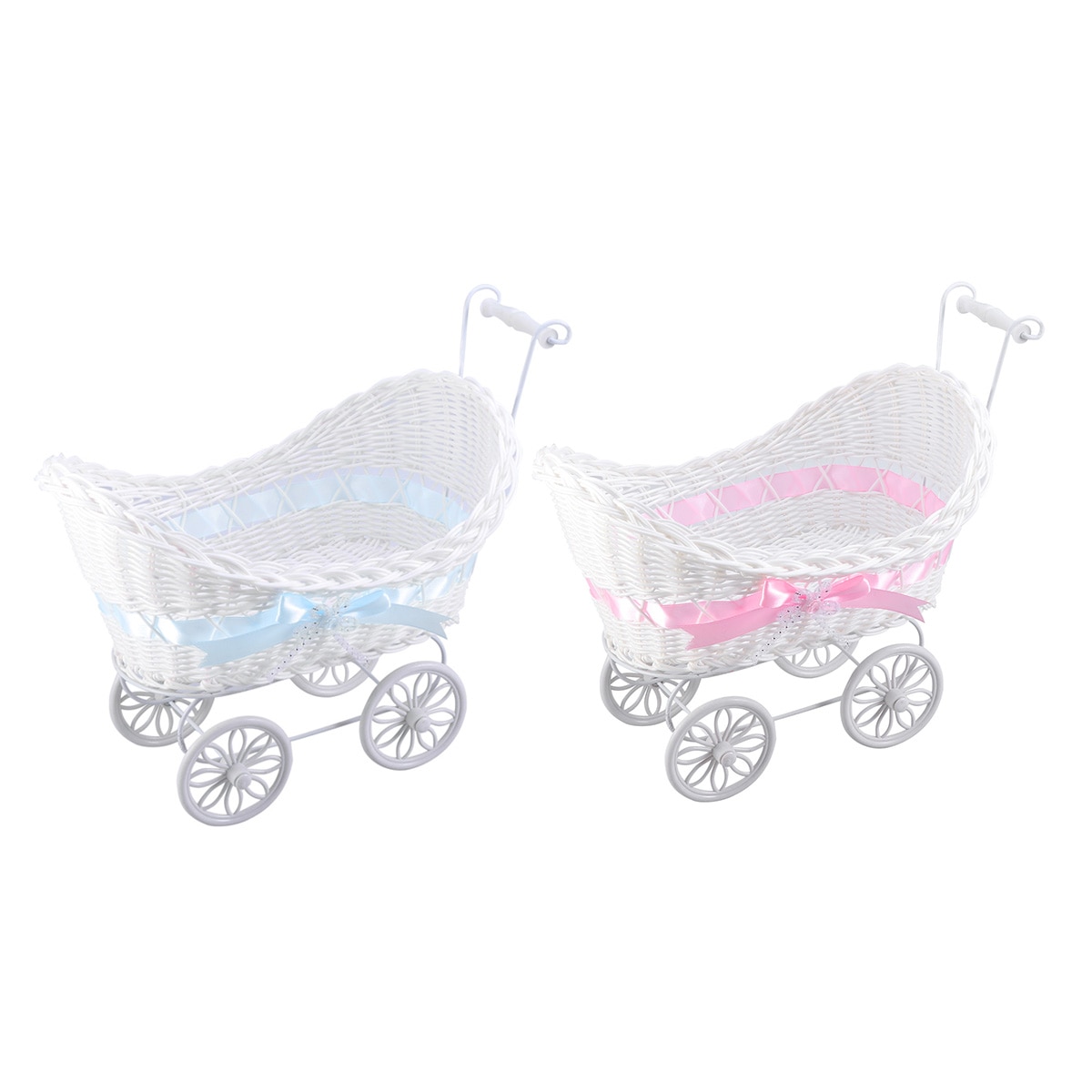 1pc Pram Ornaments Knitted Rattan Mini Wicker Furnishing Articles ...