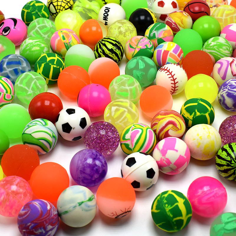 5/10 Pcs Funny Toy Ball Mixed Bouncy Ball Solid Fl... – Grandado