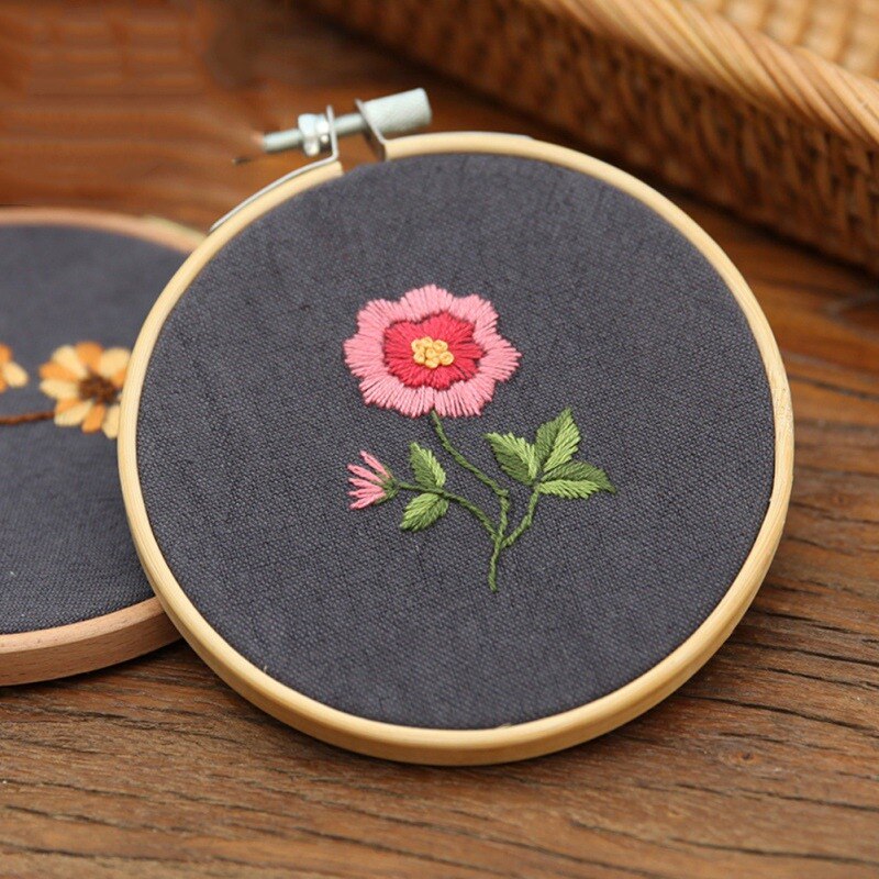 European Plant Flower Embroidery DIY Material Pack... – Vicedeal