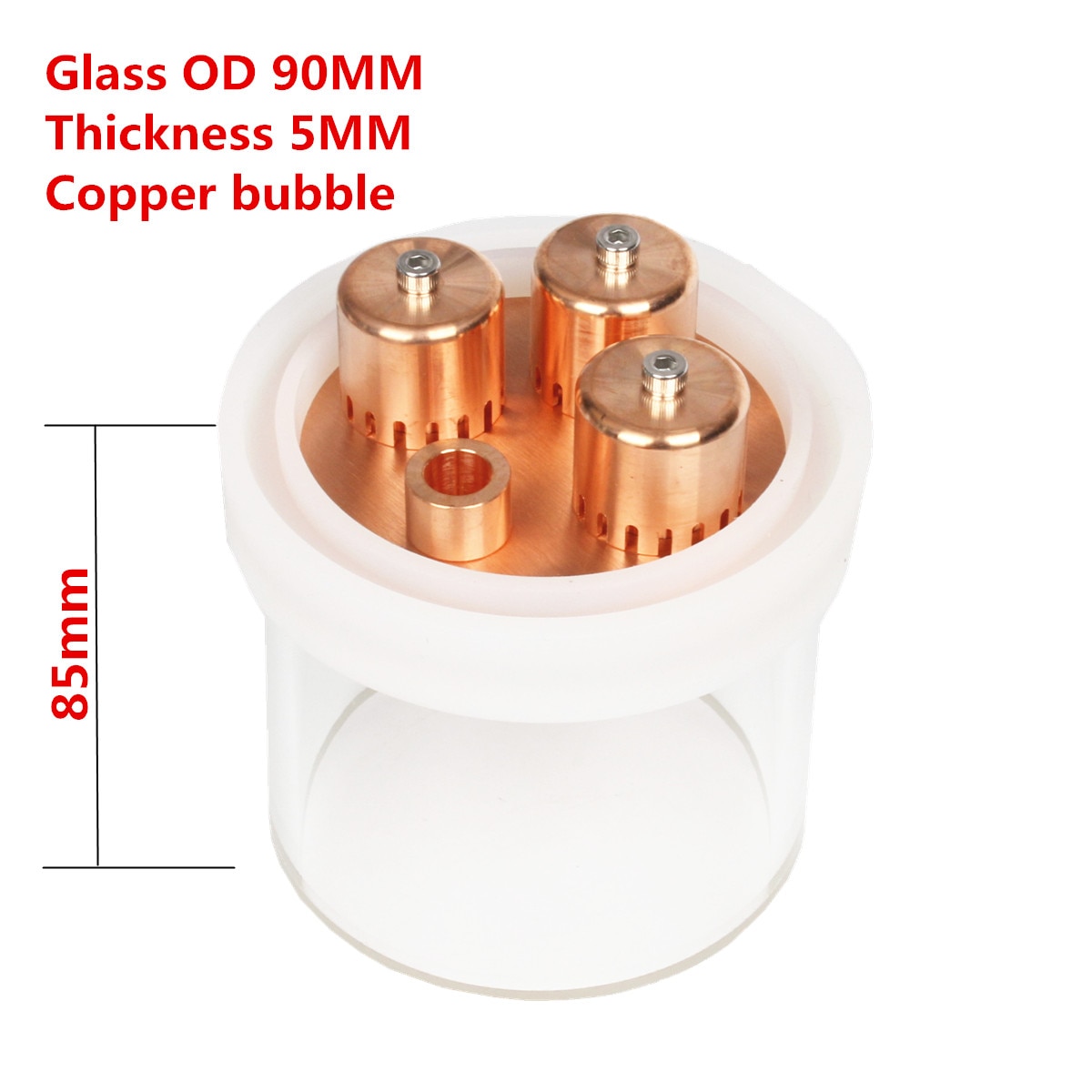 Glass bubble plates section with copper bubble pla... – Grandado
