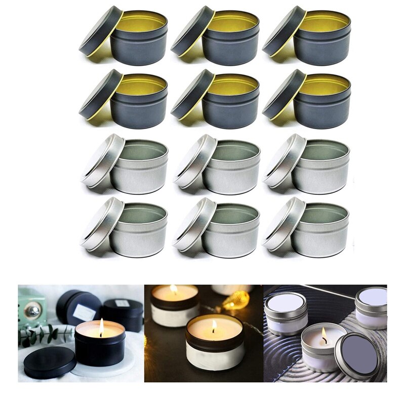Kaars Tin 12Pcs 4Oz Kaars Containers Kaars Tin Pot... – Grandado