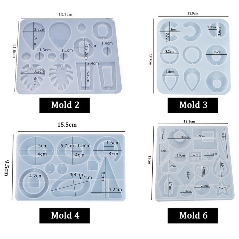 Crystal Epoxy Hars Uv Lijm Mold Silicone Oorbel Ha... – Grandado