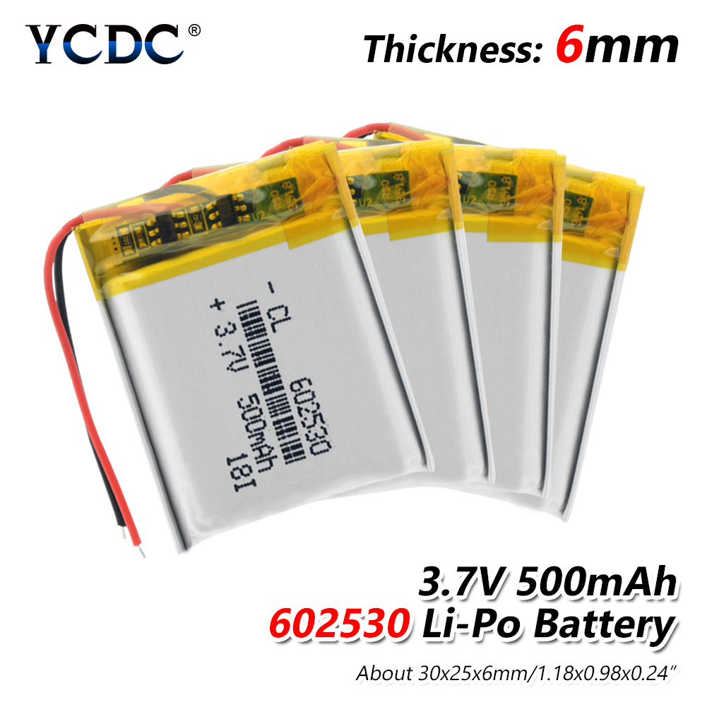Rechargeable 3.7V 500mAh 602530 Battery For MP3 MP... – Grandado