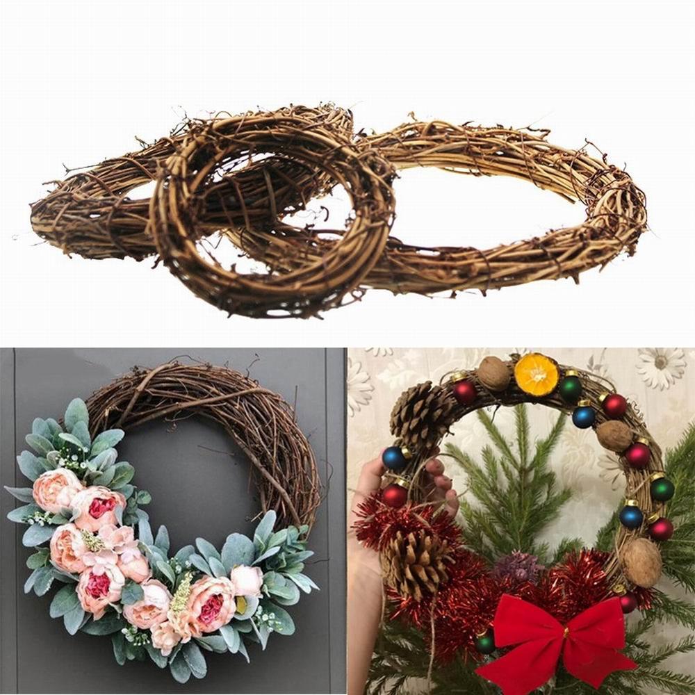 Natural Dried Grapevine Wreath DIY Handmade Christ... – Grandado