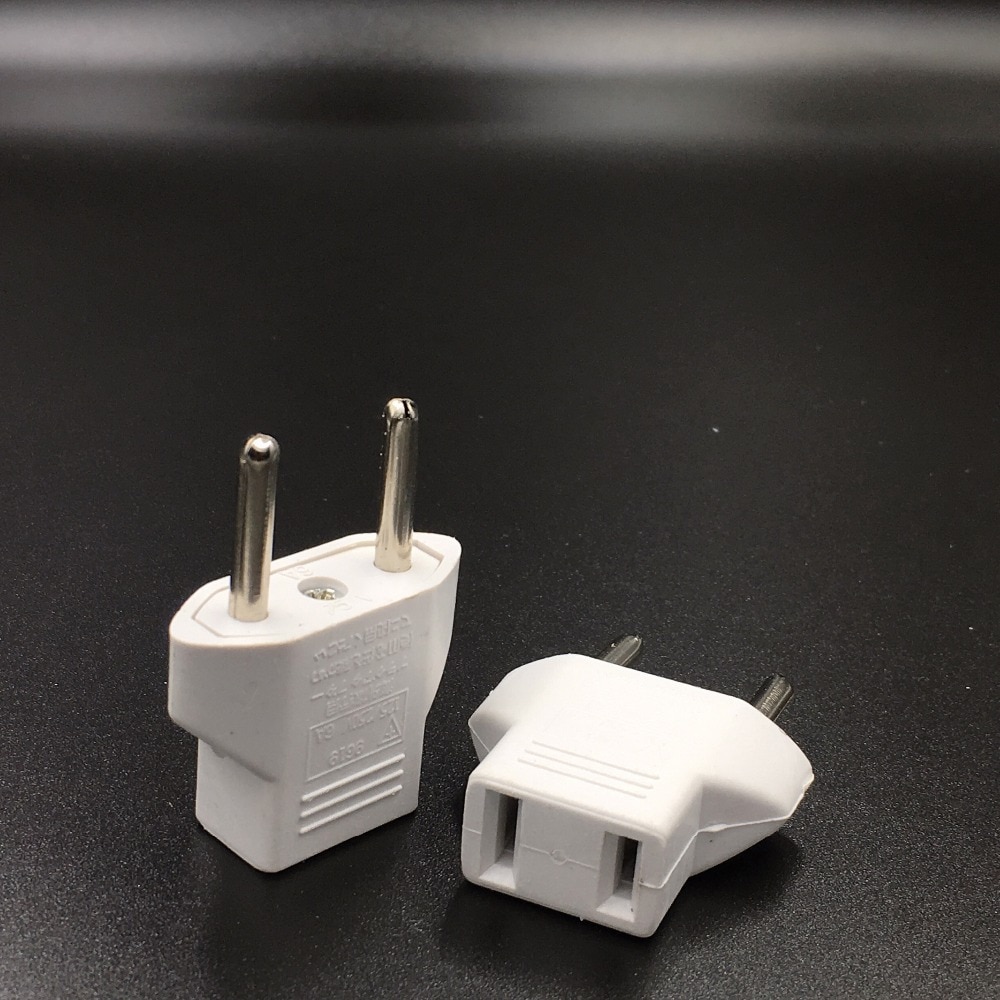 white black small 2p Euro power adaptor plug conve... – Grandado