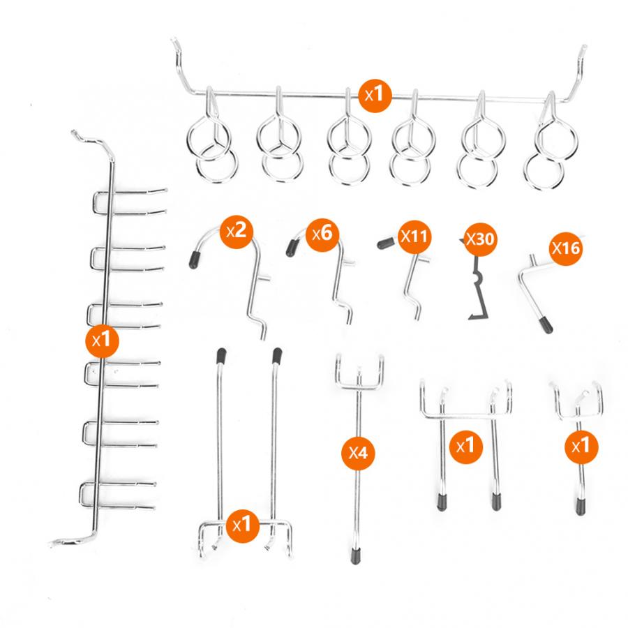 80 Pcs Hook Storage Pegboard Hook Set Tool Equipme... – Vicedeal
