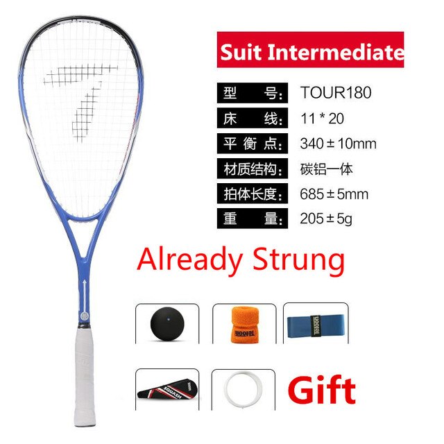 Squash Racket With String Ball Full Carbon Suit Ad... – Grandado